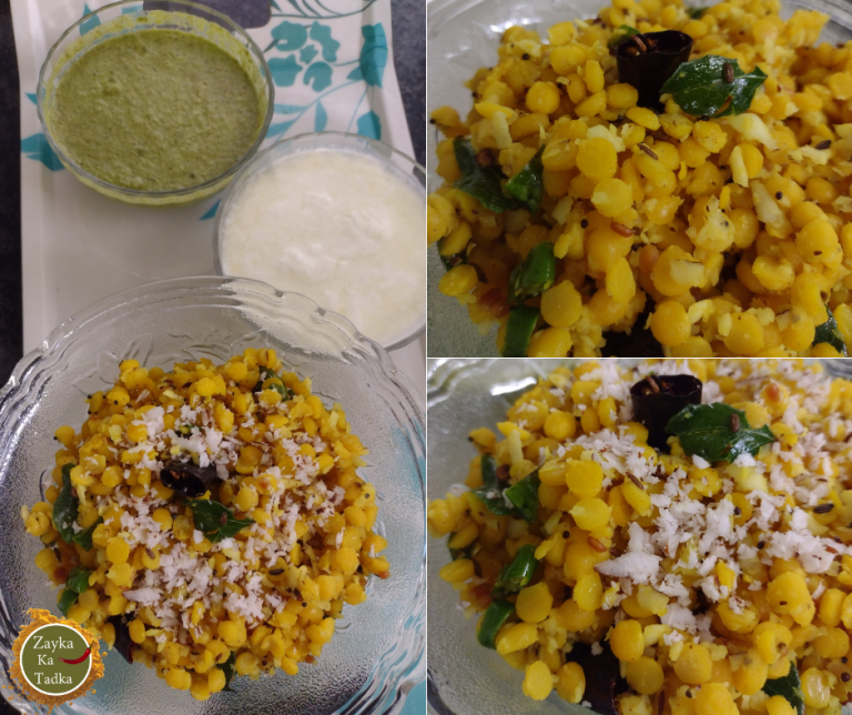 Chana Dal Coconut Tadka - Zayka Ka Tadka