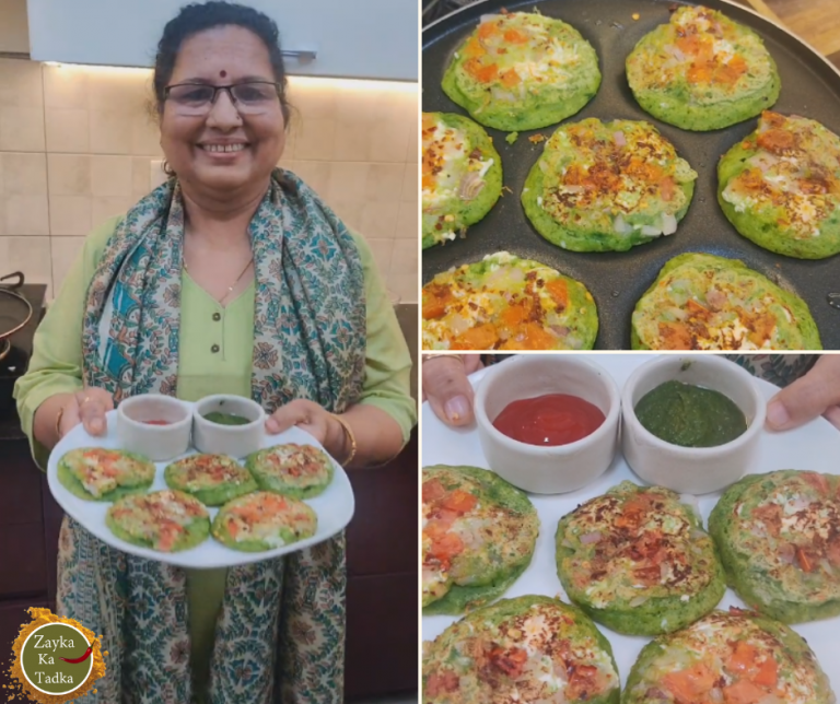 Palak Paneer Uttapam - Zayka Ka Tadka