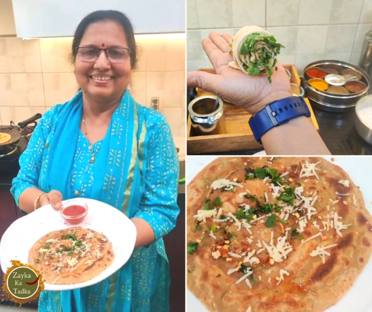 Cheese Chilli Lachha Paratha - Zayka Ka Tadka