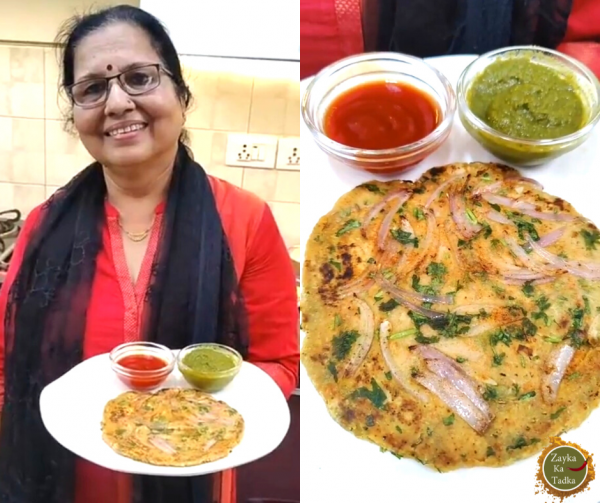 Masala Pyaz Lachha Paratha | Onion Lachha Paratha - Zayka Ka Tadka