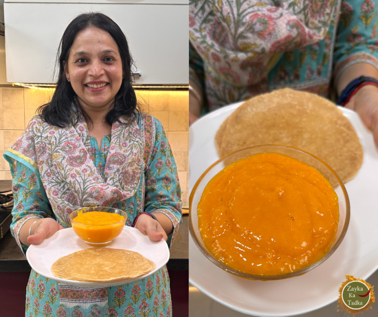 Gujarati Pad Wali Roti With Aamras - Zayka Ka Tadka