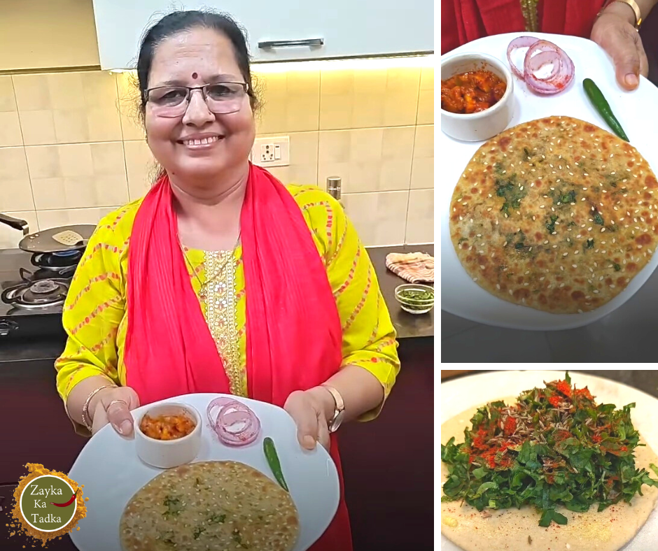 Methi Stuffed Paratha | Methi Paratha - Zayka Ka Tadka